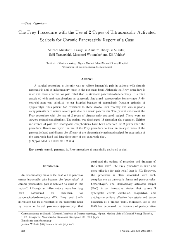 (PDF) The Frey procedure with the use of 2 types of ultrasonically ...