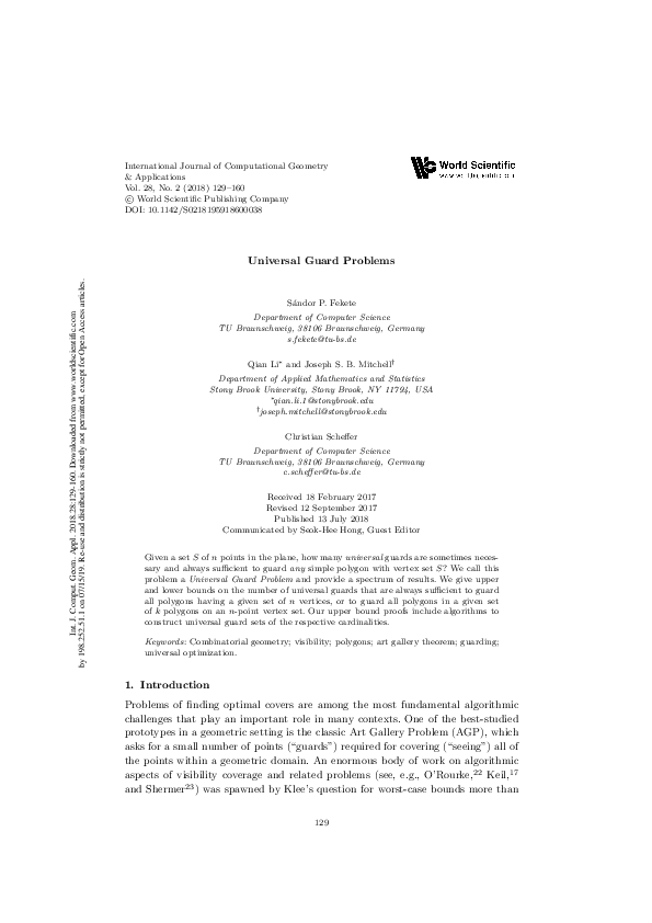 (PDF) Universal Guard Problems