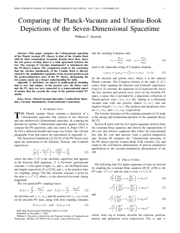(PDF) Comparing the Planck-Vacuum and Urantia-Book Depictions of the Seven-Dimensional Spacetime