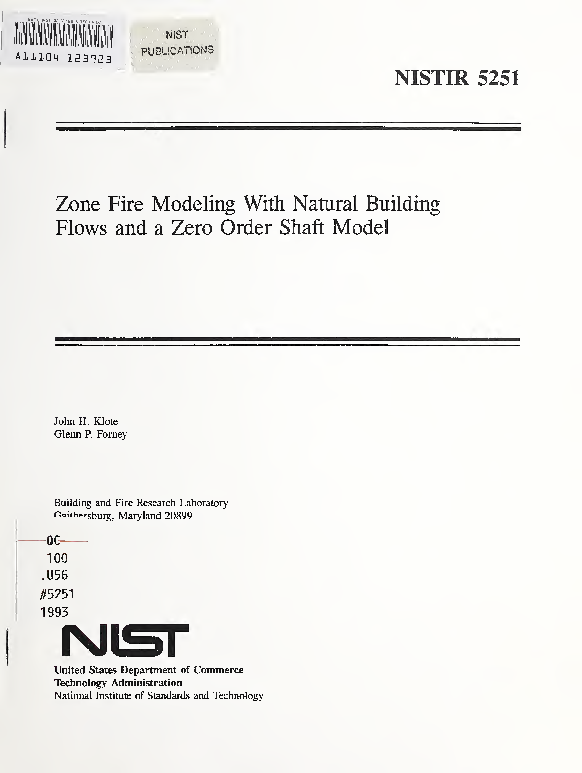 (PDF) Zone fire modeling with natural building flows and a zero order ...