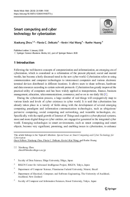 (PDF) Smart computing and cyber technology for cyberization