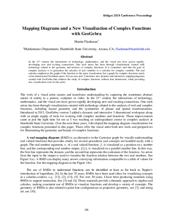 (PDF) Mapping Diagrams and a New Visualization of Complex Functions with GeoGebra