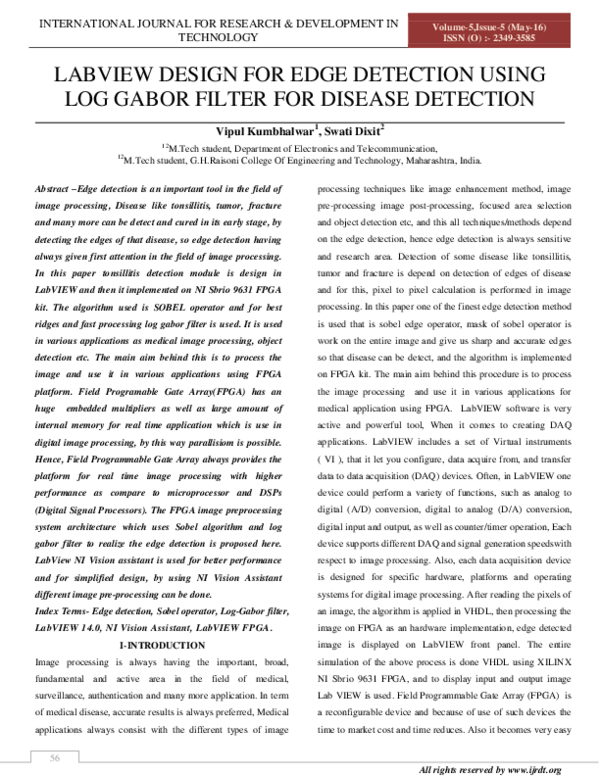 Pdf Labview Design For Edge Detection Using Log Gabor Filter For 8582