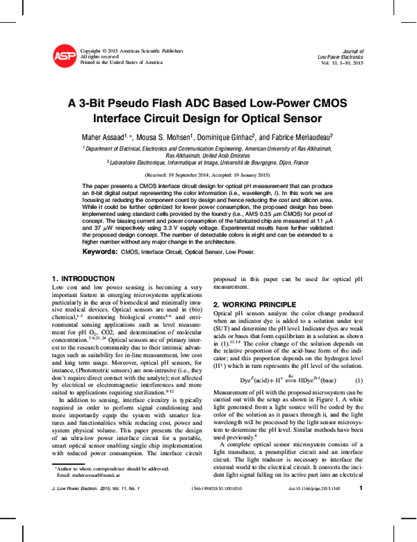 (PDF) A 3-Bit Pseudo Flash ADC Based Low-Power CMOS Interface Circuit Design for Optical Sensor ...