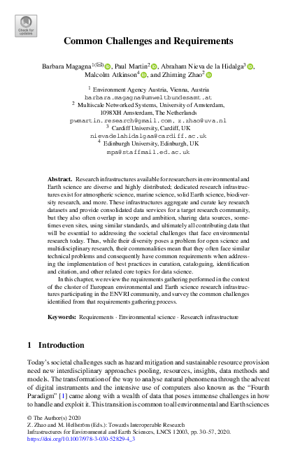 (PDF) Common Challenges and Requirements