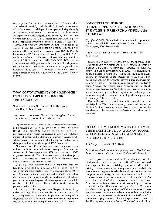 (PDF) Reliability, validity and utility of the health of the nation ...