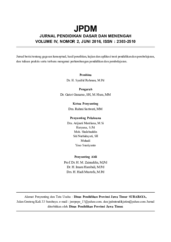 (PDF) Jurnal Pendidikan Dasar dan Menengah