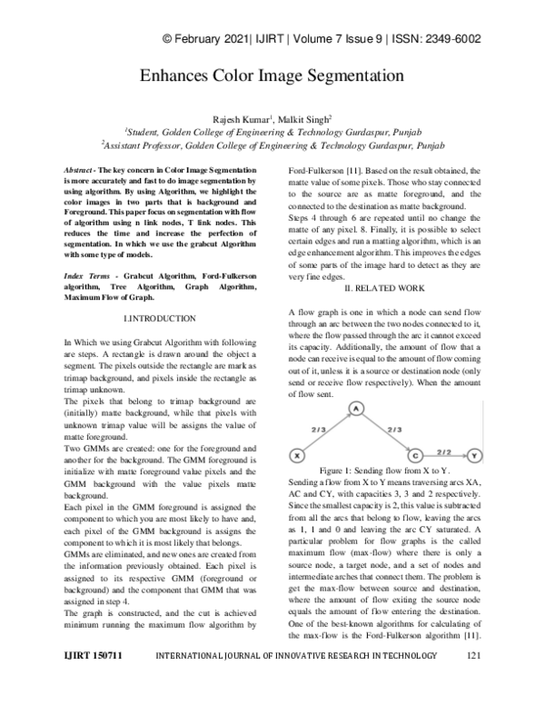 (PDF) Enhances Color Image Segmentation | IJIRT Journal - Academia.edu
