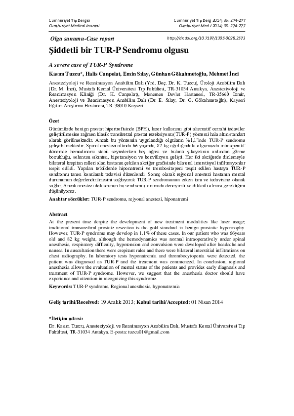 (PDF) A severe case of TUR-P Syndrome