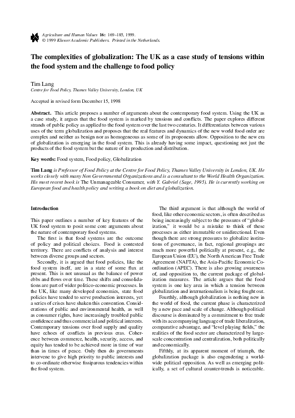 (PDF) The complexities of globalization: the UK as a case study of ...