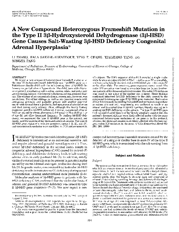 (PDF) A new compound heterozygous frameshift mutation in the type II 3 ...