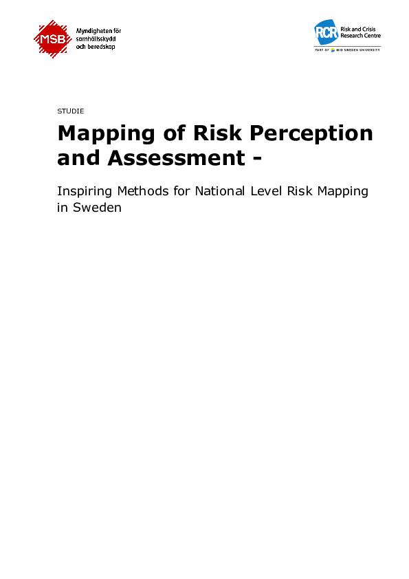 (PDF) Mapping of Risk Perception and Assessment: Inspiring Methods for ...