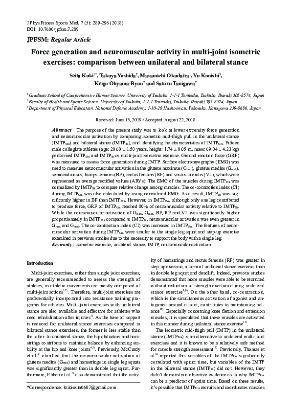 (PDF) Force generation and neuromuscular activity in multi-joint ...
