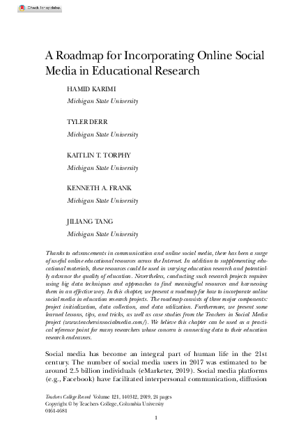 (PDF) A Roadmap for Incorporating Online Social Media in Educational ...