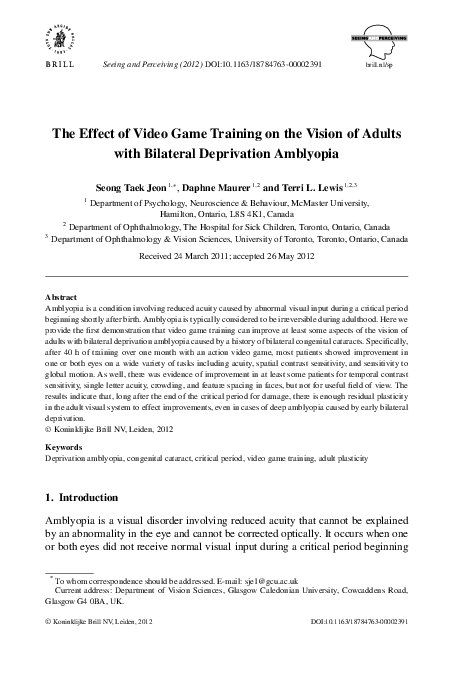 (PDF) The effect of video game training on the vision of adults with bilateral deprivation ...