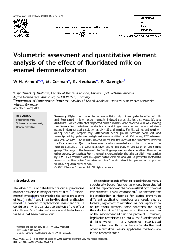 (PDF) Volumetric assessment and quantitative element analysis of the ...