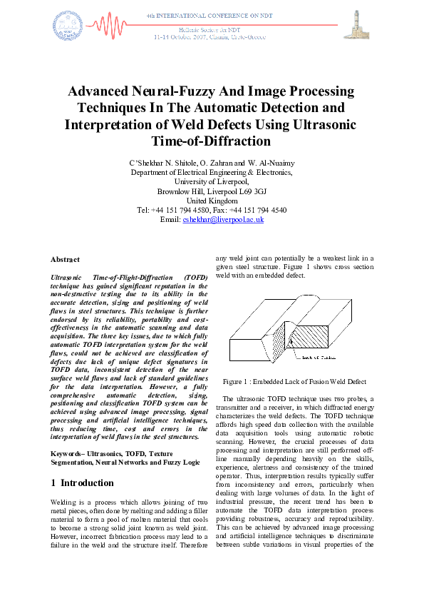 (PDF) Advanced Neural-Fuzzy And Image Processing Techniques In The ...