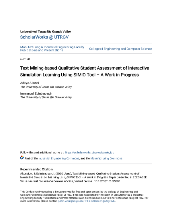 (PDF) Text Mining-based Qualitative Student Assessment of Interactive ...