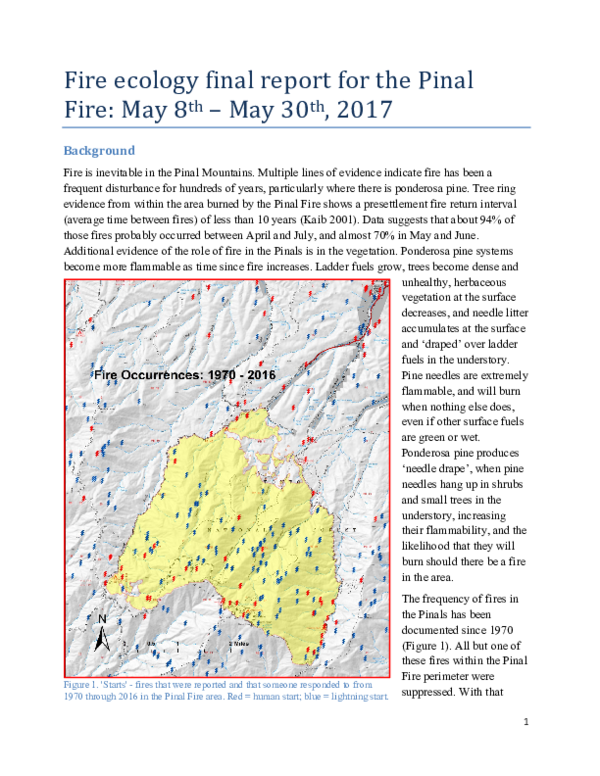 (PDF) Pinal Fire: Fire Ecology Report
