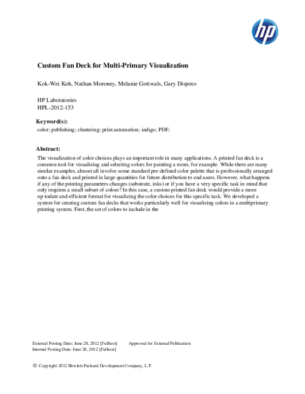 (PDF) Custom Fan Deck for Multi-Primary Visualization
