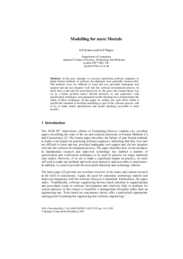 (PDF) Modeling for Mere Mortals