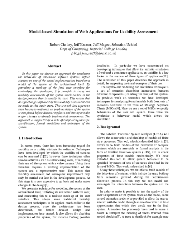 Pdf Model Based Simulation Of Web Applications For Usability Assessment