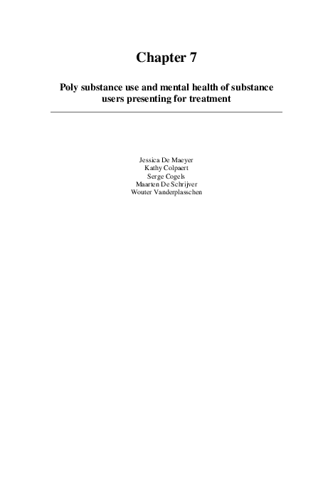 (PDF) Chapter 7 Poly substance use and mental health of substance users ...