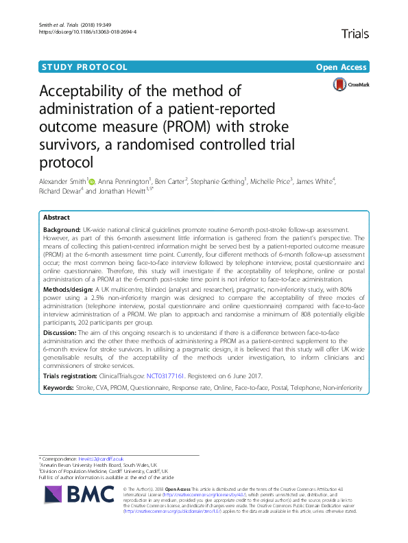 (PDF) Acceptability of the method of administration of a patient ...