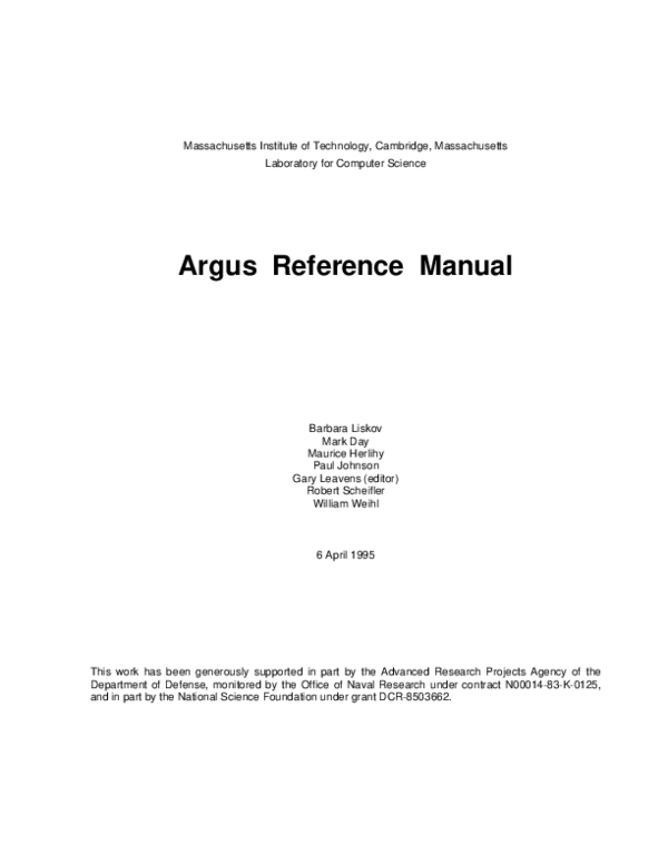 (PDF) Argus reference manual