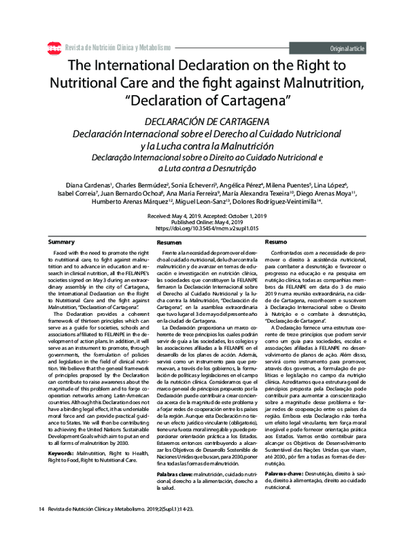 (PDF) The International Declaration on the Right to Nutritional Care ...