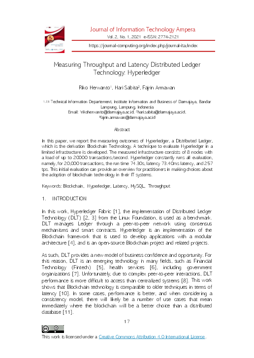 Pdf Measuring Throughput And Latency Distributed Ledger Technology