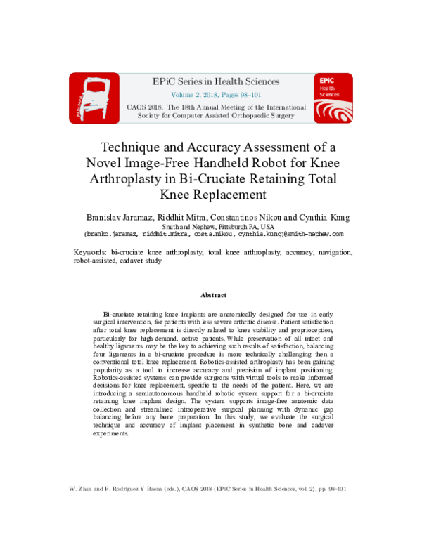 (PDF) Technique and Accuracy Assessment of a Novel Image-Free Handheld ...