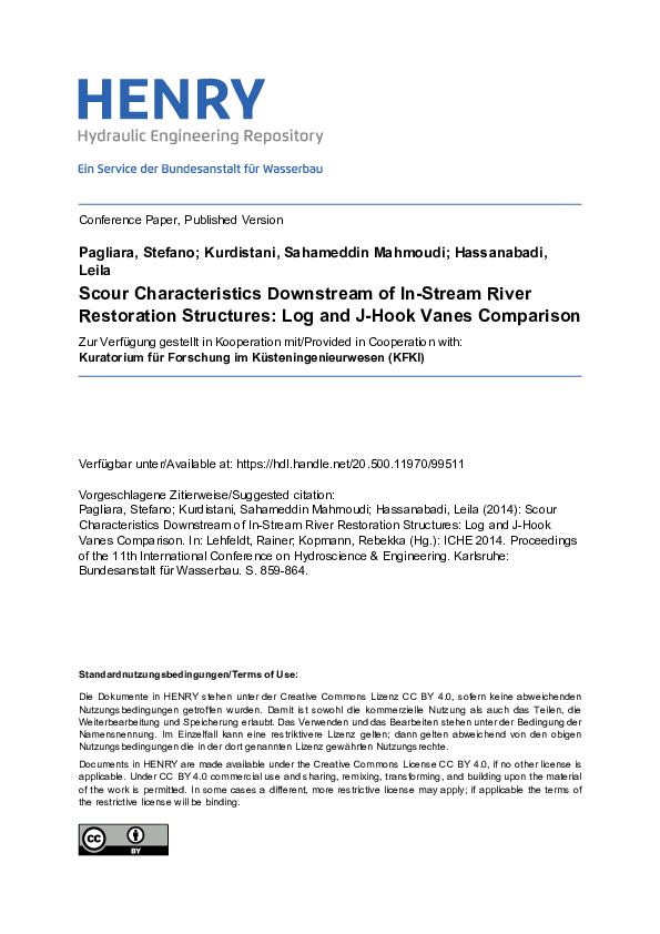 (PDF) Scour Characteristics Downstream of In-Stream River Restoration ...