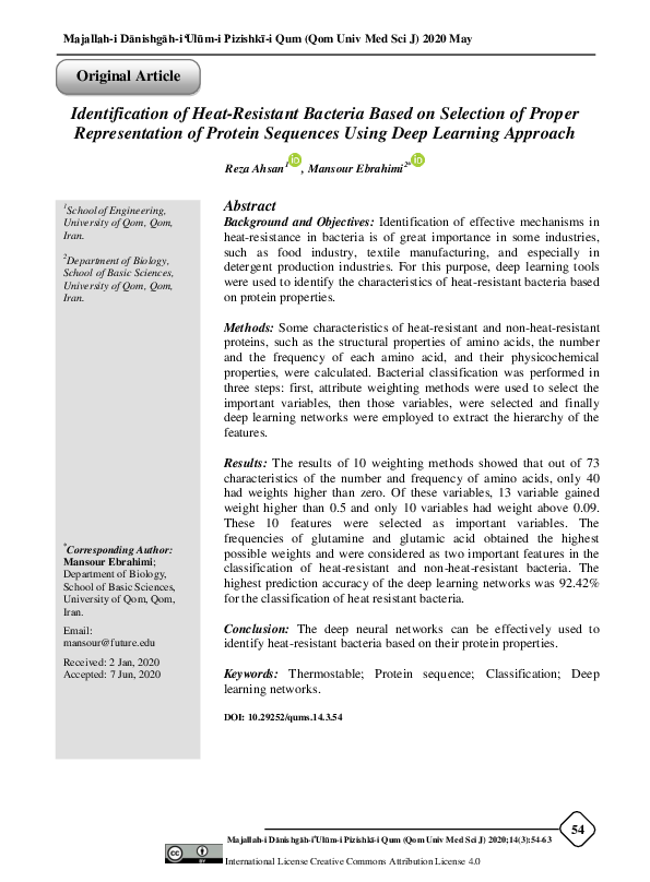 (PDF) Identification of Heat-Resistant Bacteria Based on Selection of ...