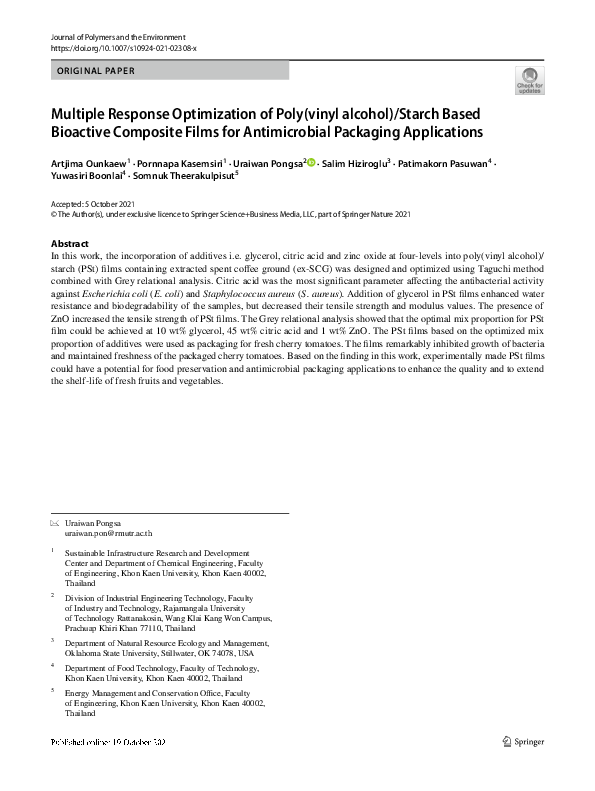 (PDF) Multiple Response Optimization of Poly(vinyl alcohol)/Starch ...