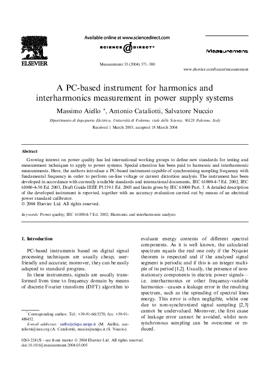 (PDF) A PC-based instrument for harmonics and interharmonics ...
