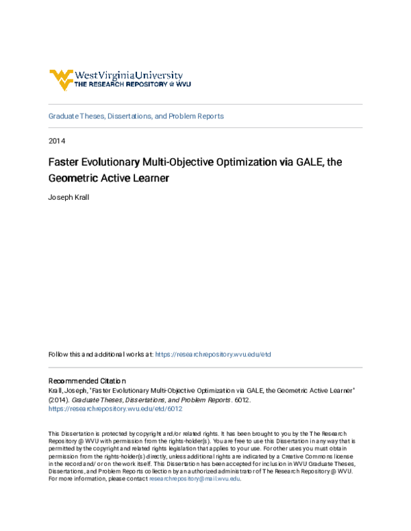 (PDF) Faster Evolutionary Multi-Objective Optimization via GALE, the Geometric Active Learner ...