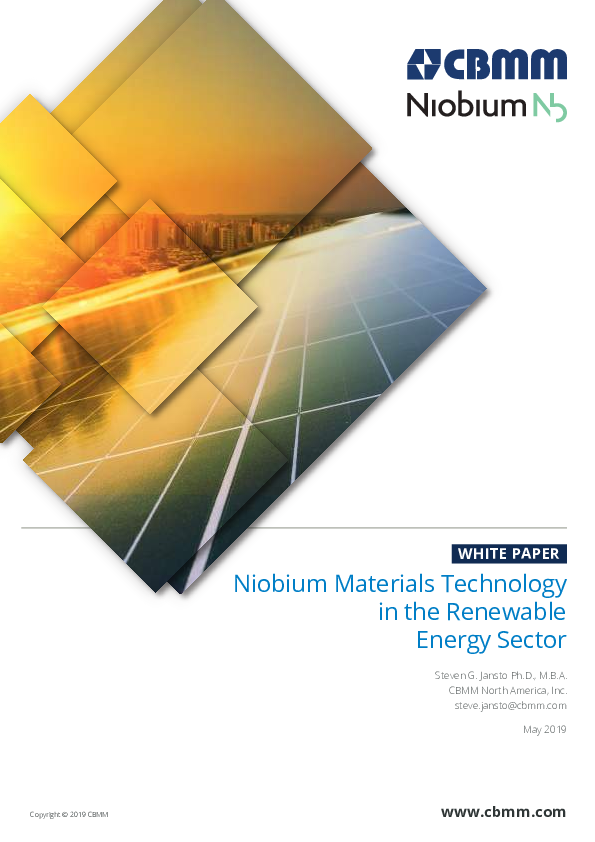 (PDF) Niobium Materials Technology in the Renewable Energy Sector