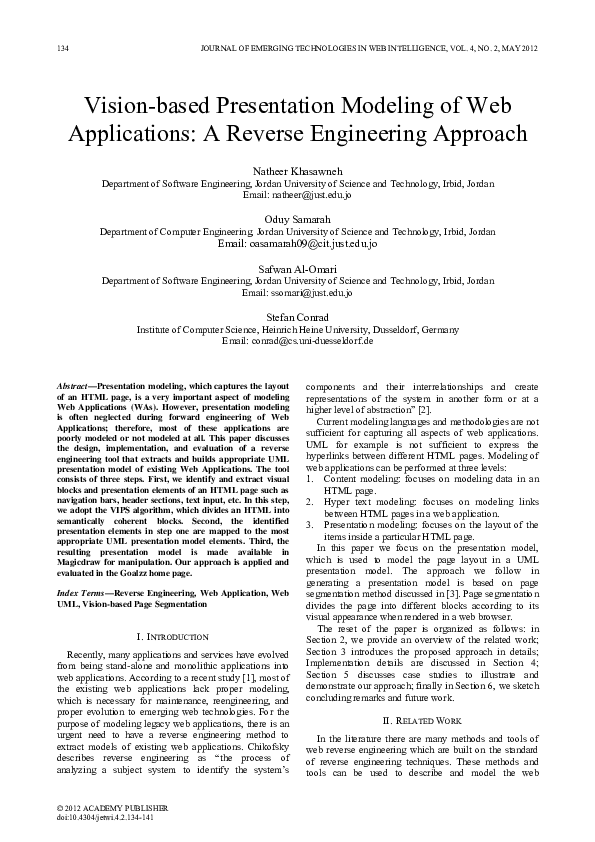 (PDF) Vision-based Presentation Modeling of Web Applications: A Reverse ...