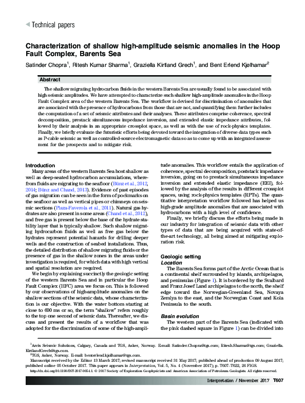 (PDF) Characterization of shallow high-amplitude seismic anomalies in ...
