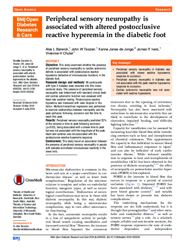 (PDF) Peripheral sensory neuropathy is associated with altered ...