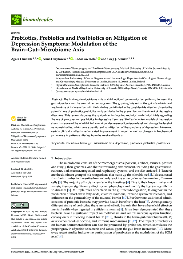 (PDF) Gut Microbiome Modulation for Depression Relief