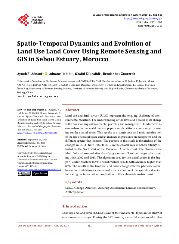 (PDF) Spatio-temporal dynamics and evolution of land use change and landscape pattern in ...