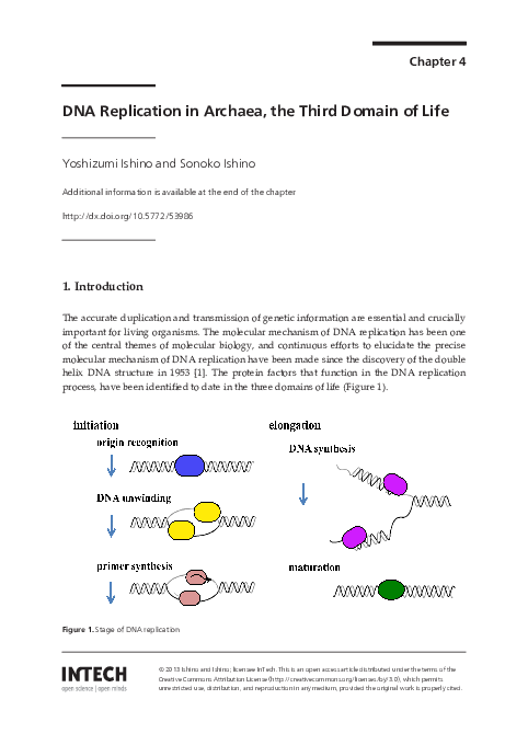 (PDF) DNA Replication in Archaea, the Third Domain of Life