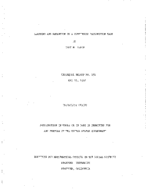 (PDF) Learning and retention in a continuous recognition task