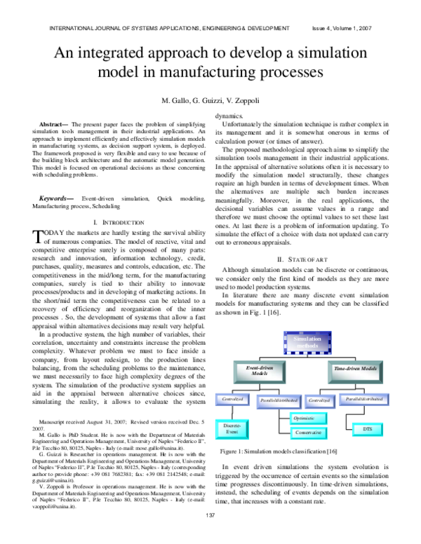 (PDF) An integrated approach to develop a simulation model in ...