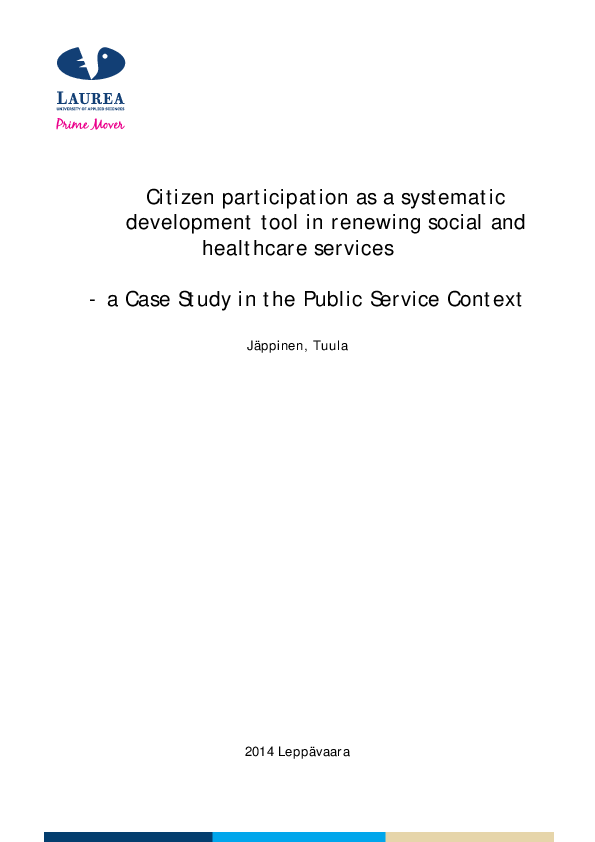 (PDF) Citizen participation as a systematic development tool in ...