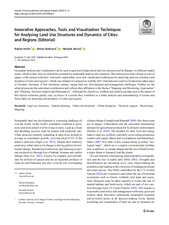 (PDF) Innovative Approaches, Tools and Visualization Techniques for ...