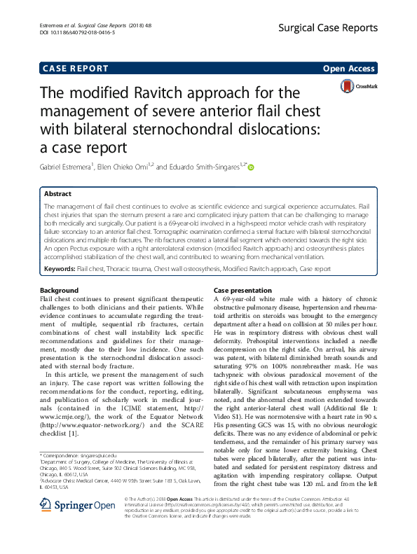 (PDF) The modified Ravitch approach for the management of severe ...
