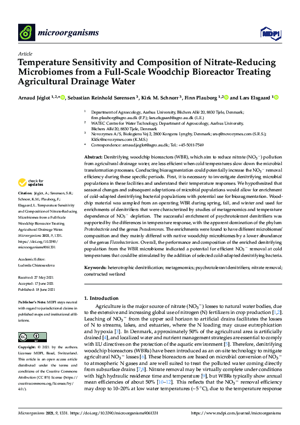 (PDF) Temperature Sensitivity and Composition of Nitrate-Reducing ...